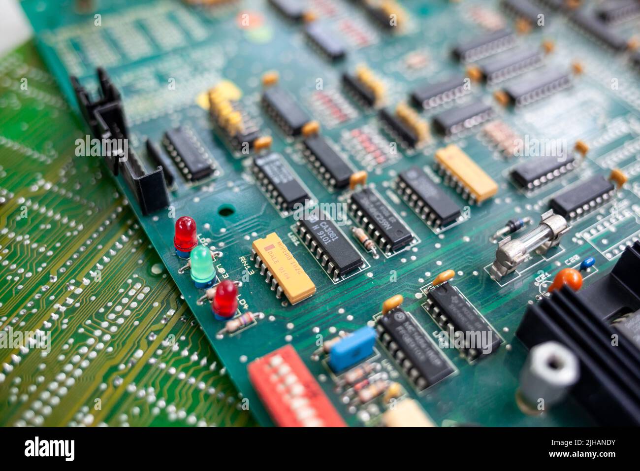 Old computer chips that are out of order. Not working microshops with ...