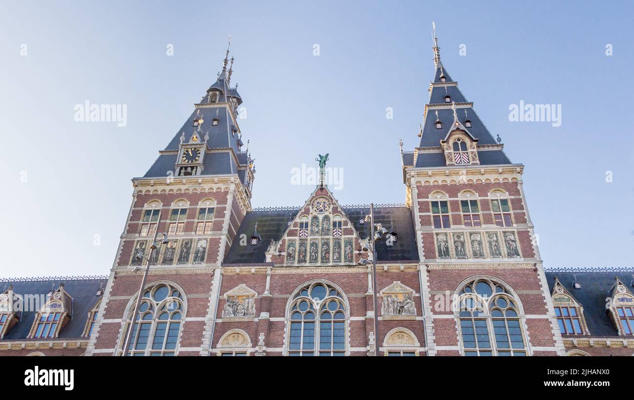 Facade of the famous Dutch national museum dedicated to arts and ...