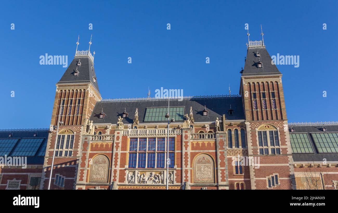 Facade of the famous Dutch national museum dedicated to arts and ...