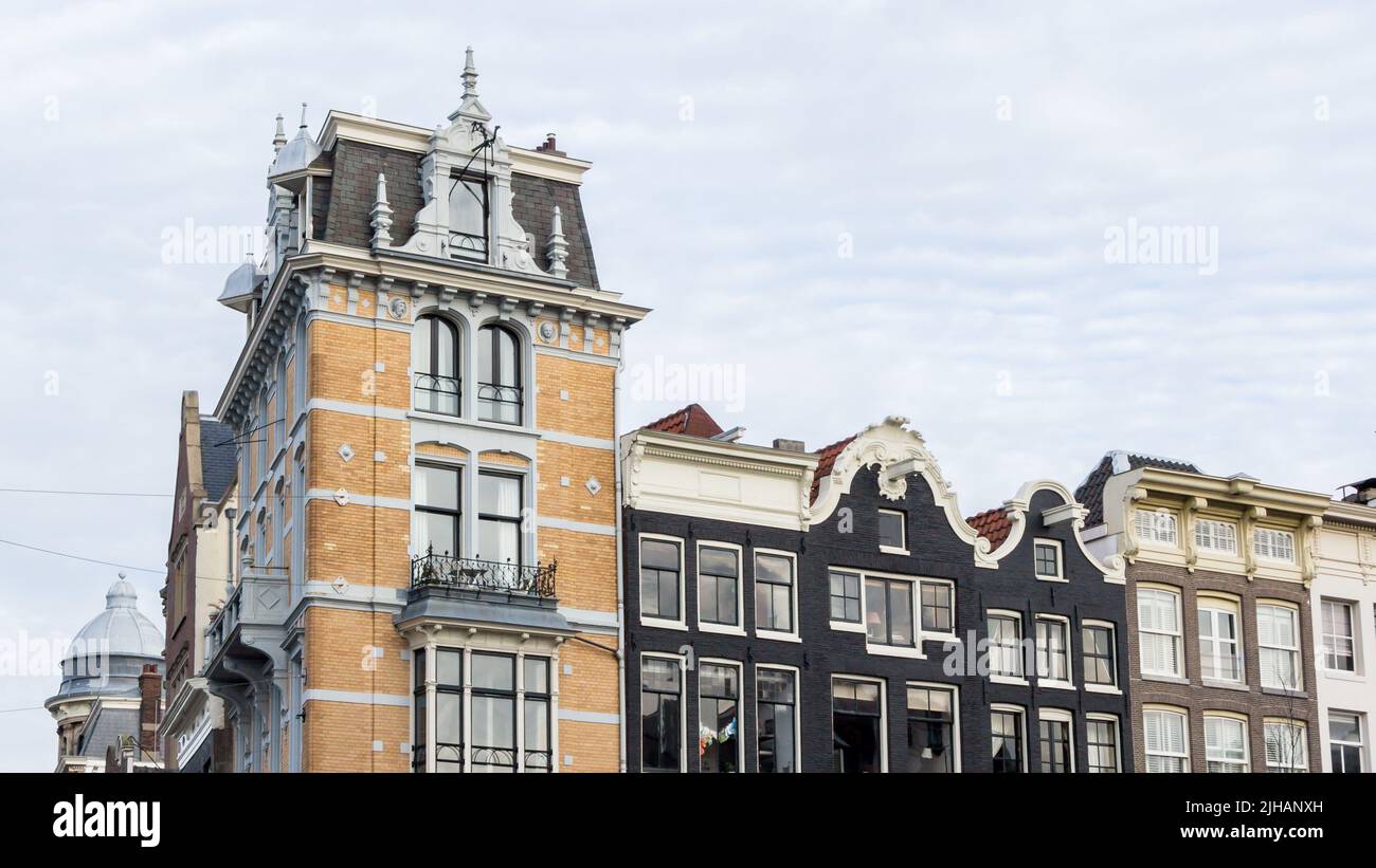 Big mansion with typical Duch architecture in Amsterdam in the ...