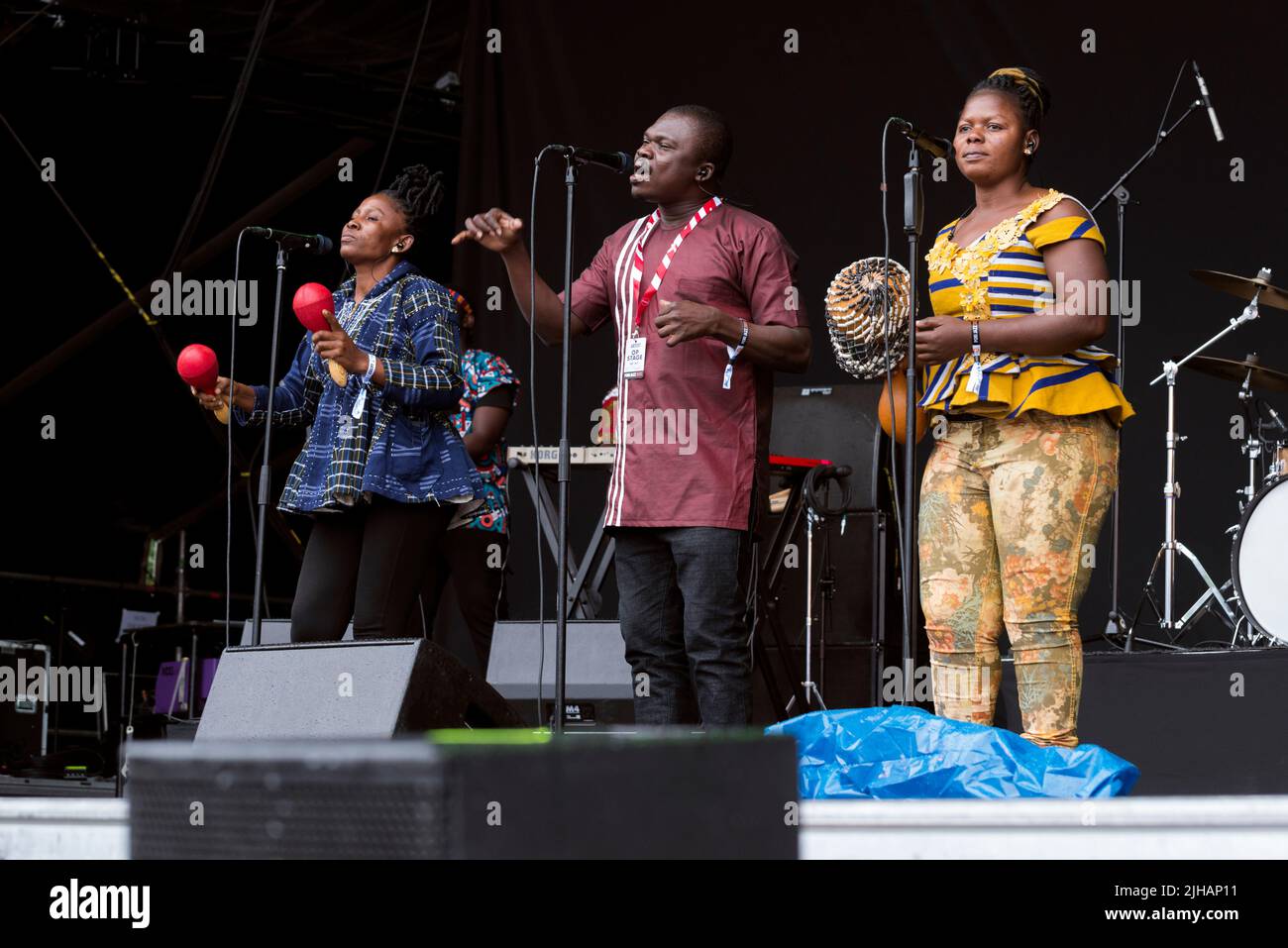 Pori, Finland. 16th July 2022. Alogte Oho & his Sounds of Joy perform ...