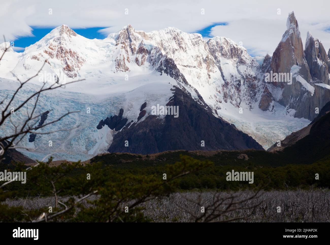 Glaciers and mountains Fitz Roy, Cerro Torre Stock Photo - Alamy