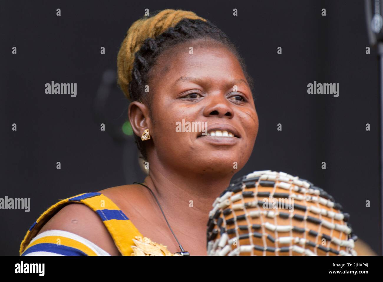 Pori, Finland. 16th July 2022. Alogte Oho & his Sounds of Joy perform ...