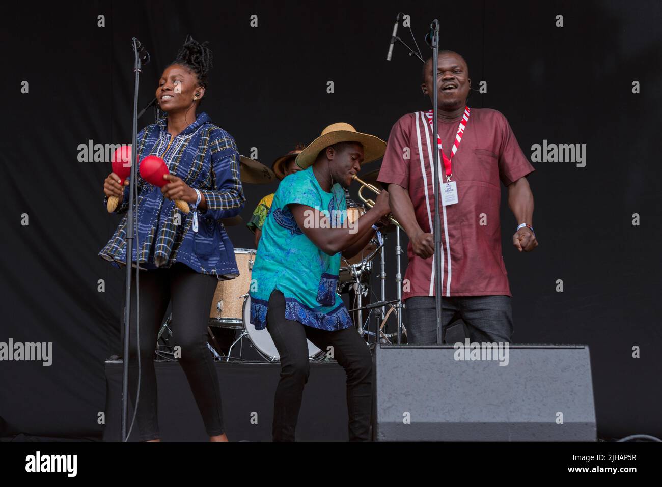 Pori, Finland. 16th July 2022. Alogte Oho & his Sounds of Joy perform ...