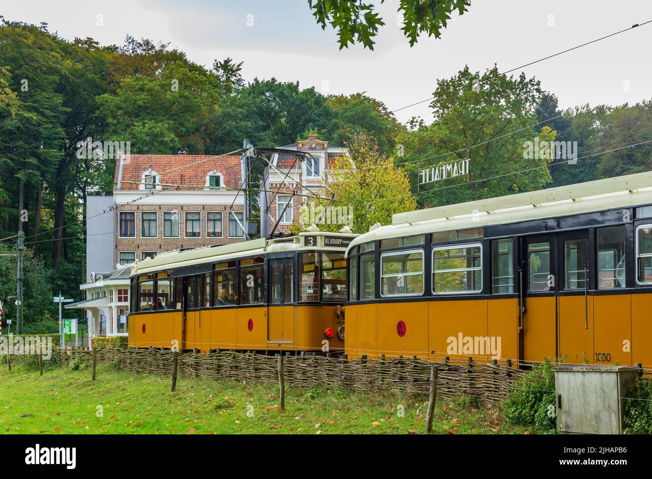 Arnhem, The Netherlands - October 10, 2020: Train station with yellow ...