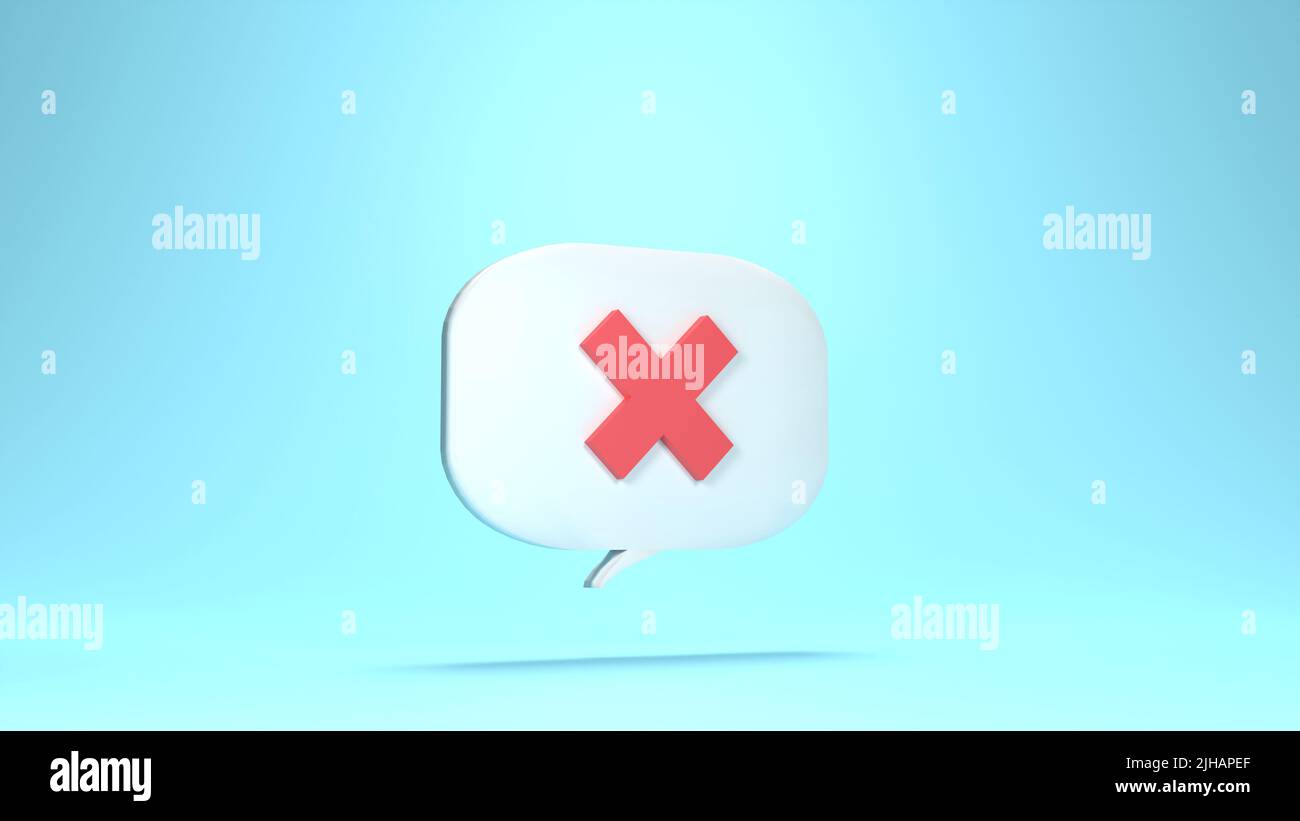 3d illustration, The Business pop up wrong mark notification Stock ... 3d illustration, The Business pop up wrong mark notification Stock ...
