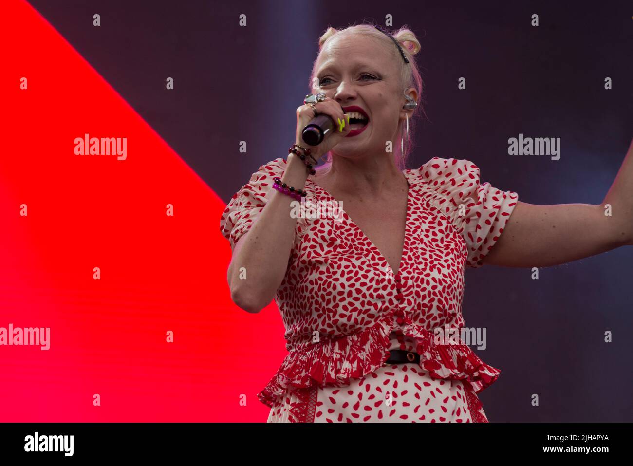 Pori, Finland. 16th July 2022. Chisu performs at the Main Stage at Pori ...