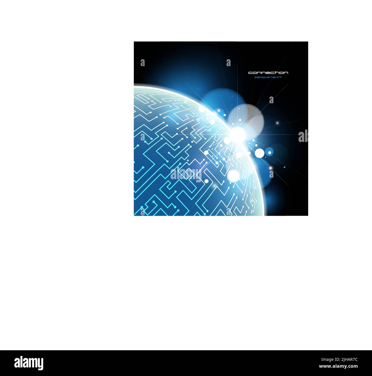 Blue Earth connection vector concept Stock Vector Image & Art - Alamy