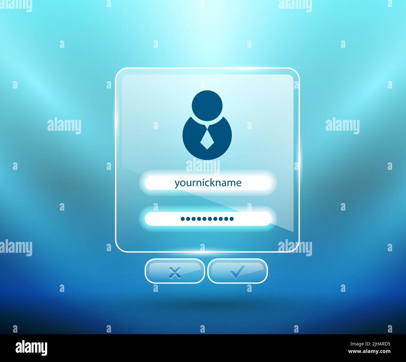 Website template. Glass login frame Stock Vector Image & Art - Alamy