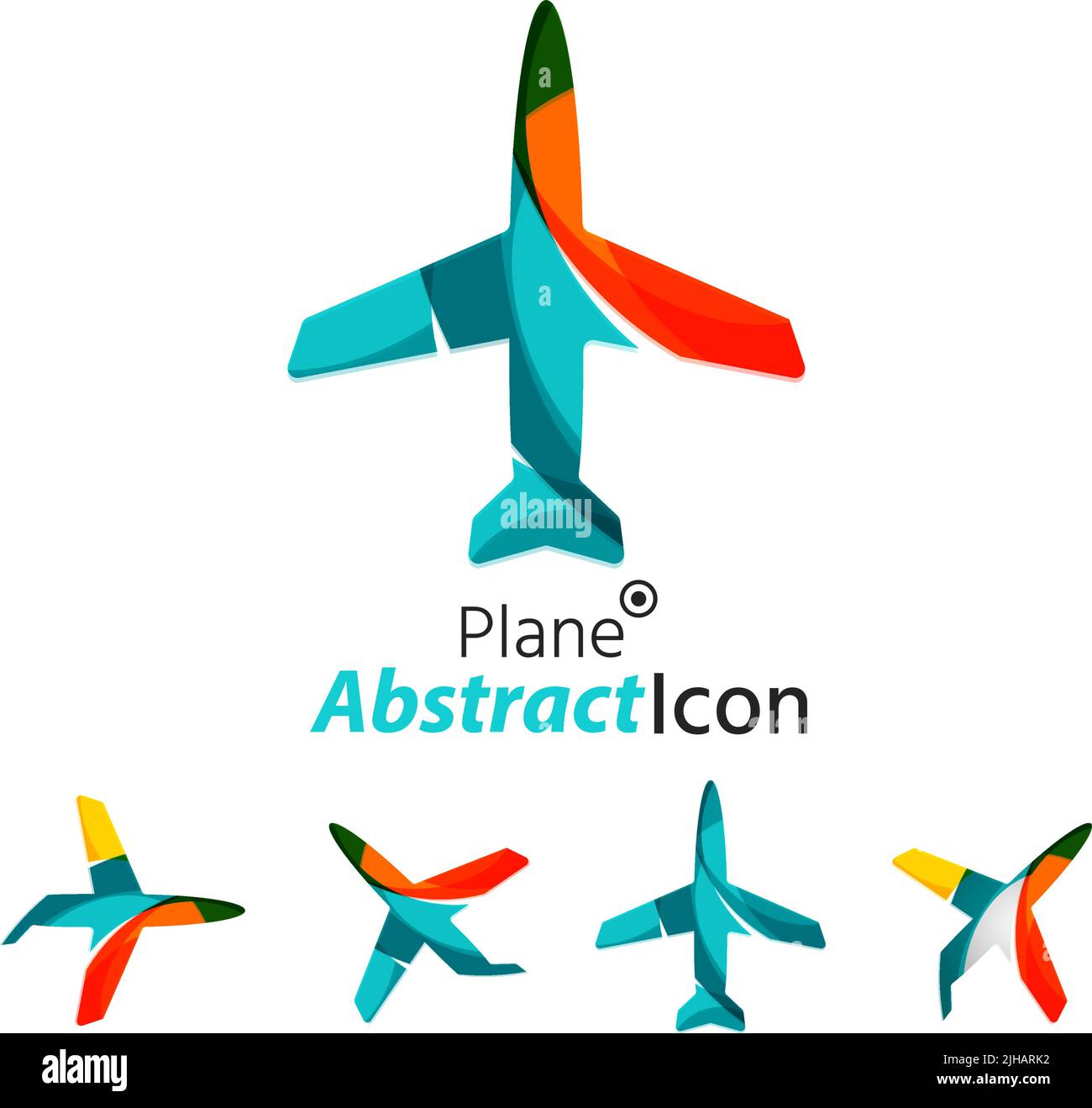 Abstract geometric business corporate emblem - airplane. Logo icon ...