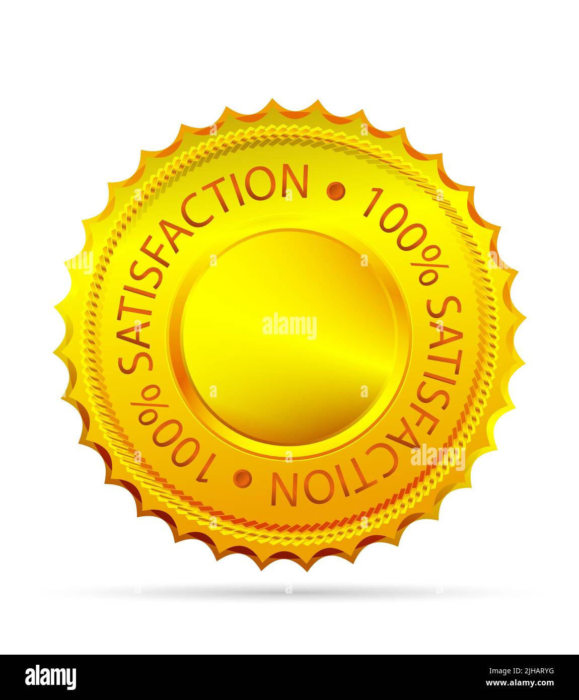 Golden satisfaction label. Vector design element Stock Vector Image ...