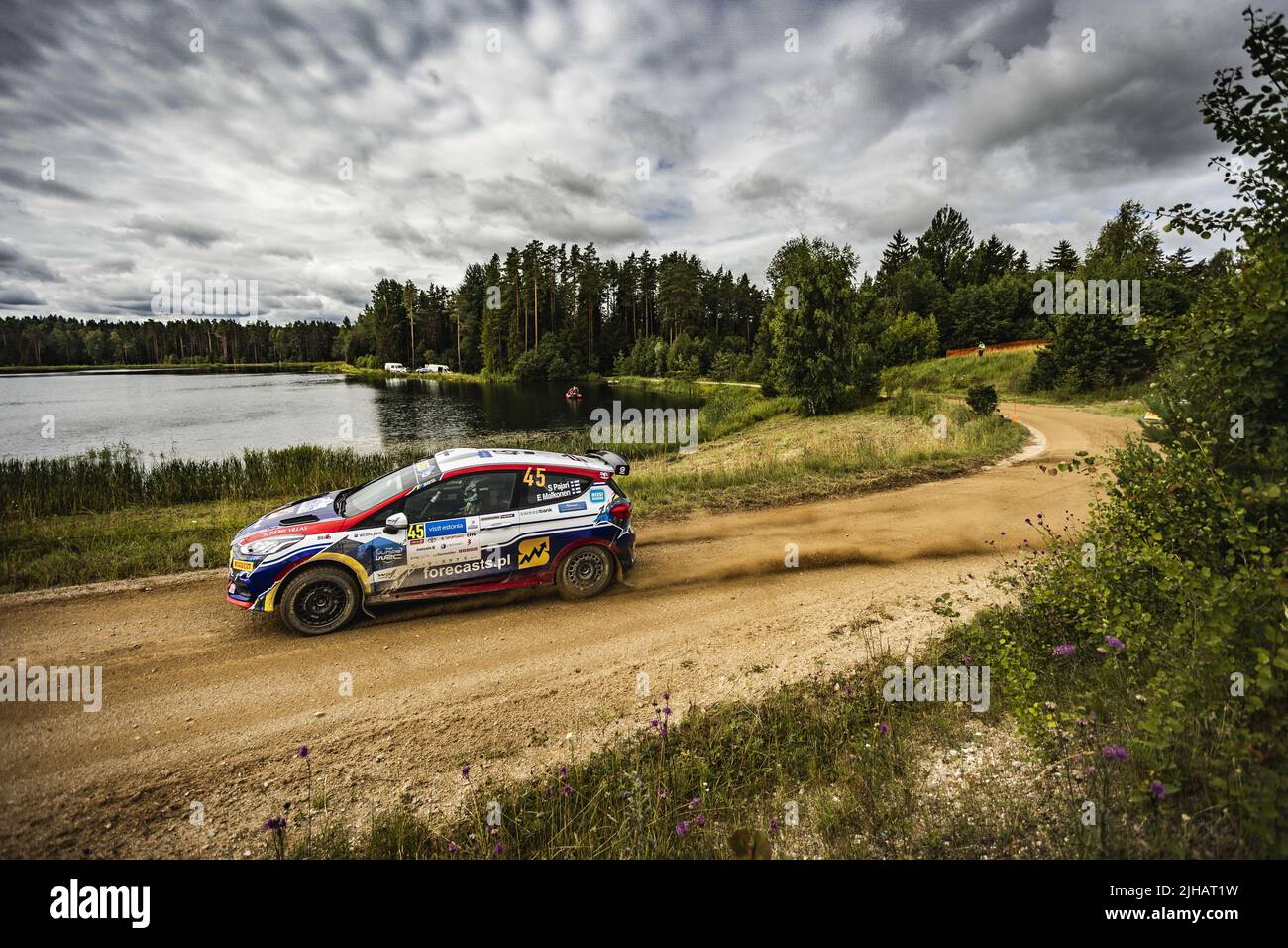 45 PAJARI Sami (fin), MALKONEN Enni (fin), Ford Fiesta Rally3, action ...