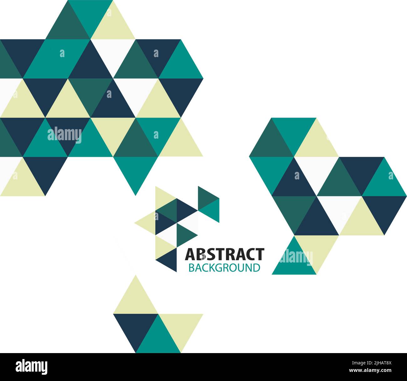 Abstract mosaic geometric shapes isolated on white Stock Vector Image ...