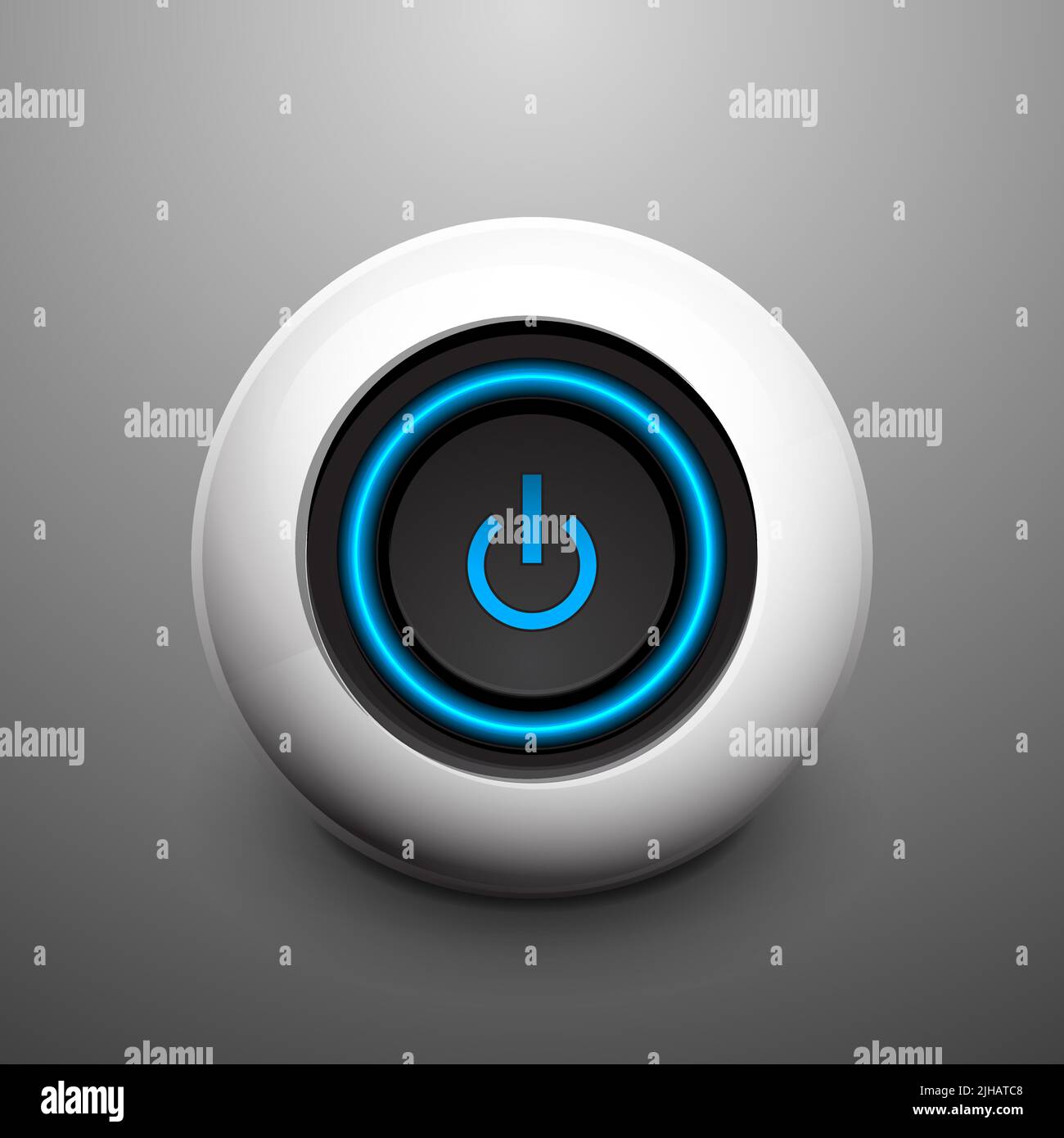 Vector abstract hi-tech button design Stock Vector Image & Art - Alamy