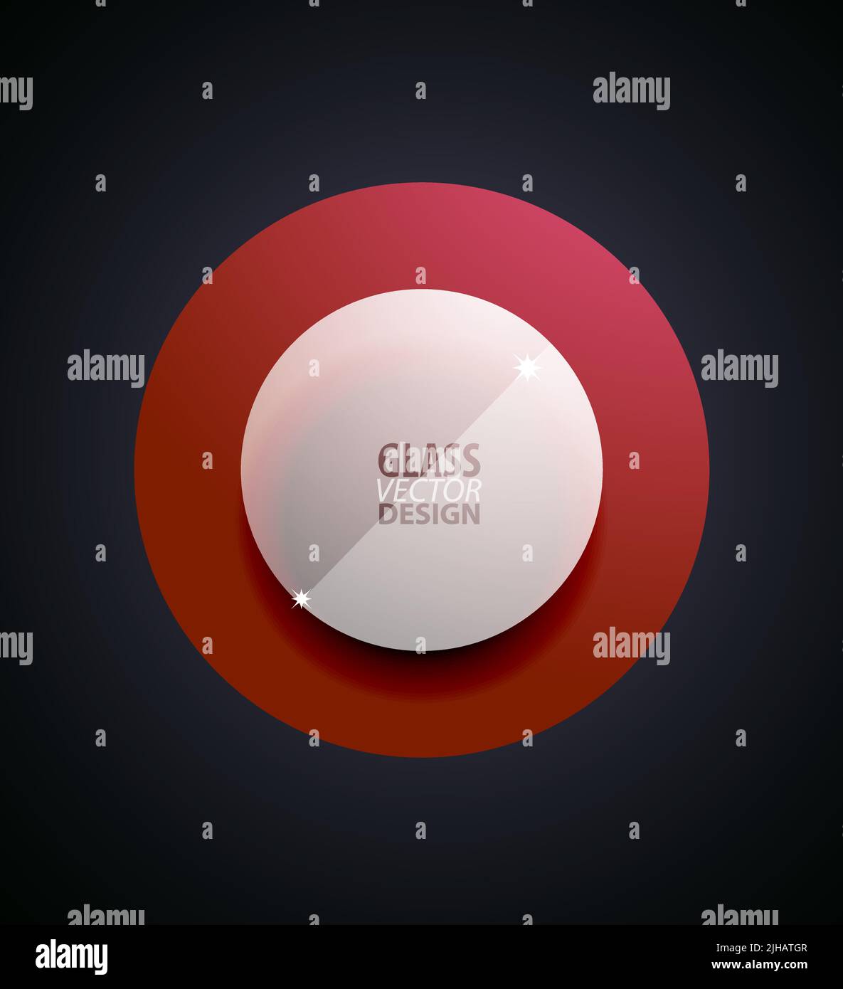 Glass transparent circle button with text Stock Vector Image & Art - Alamy