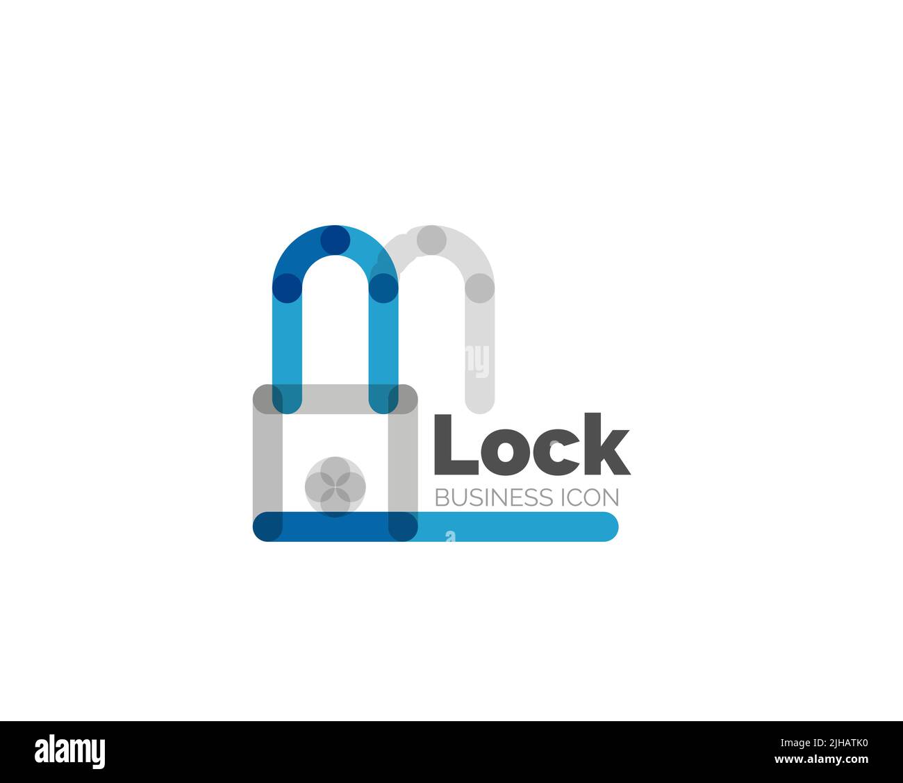 Line minimal design logo, business icon lock Stock Vector Image & Art ...
