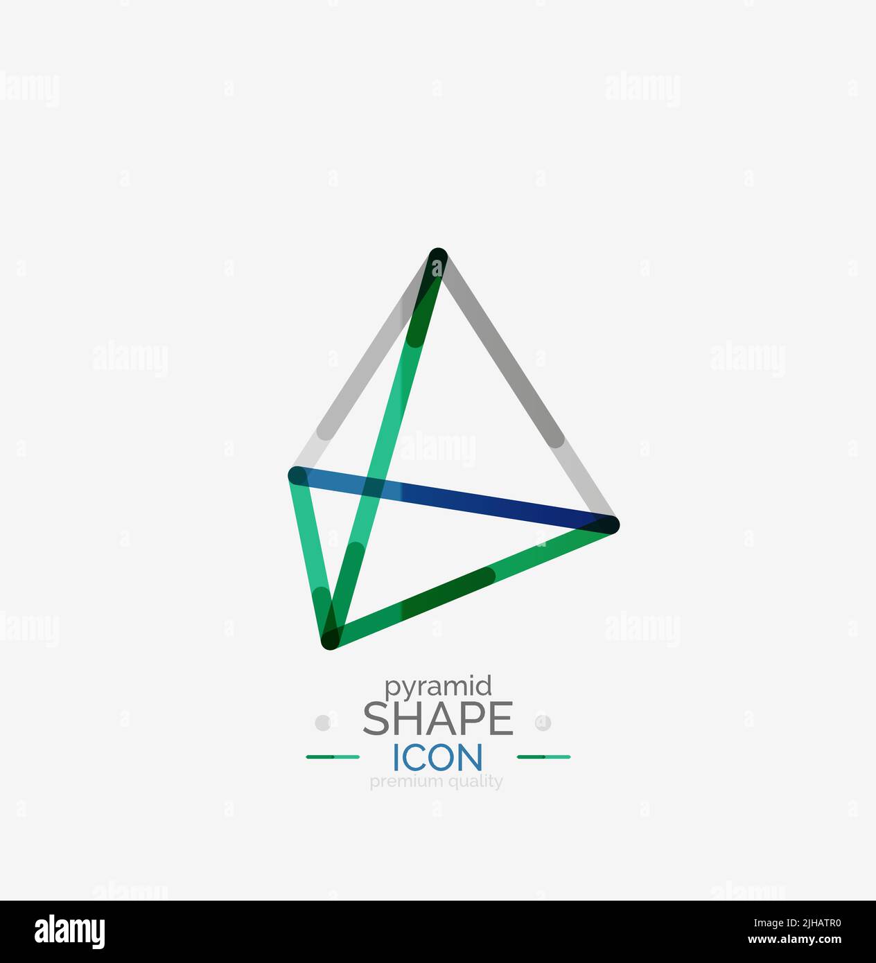 Pyramid shape line design, logo concept Stock Vector Image & Art - Alamy