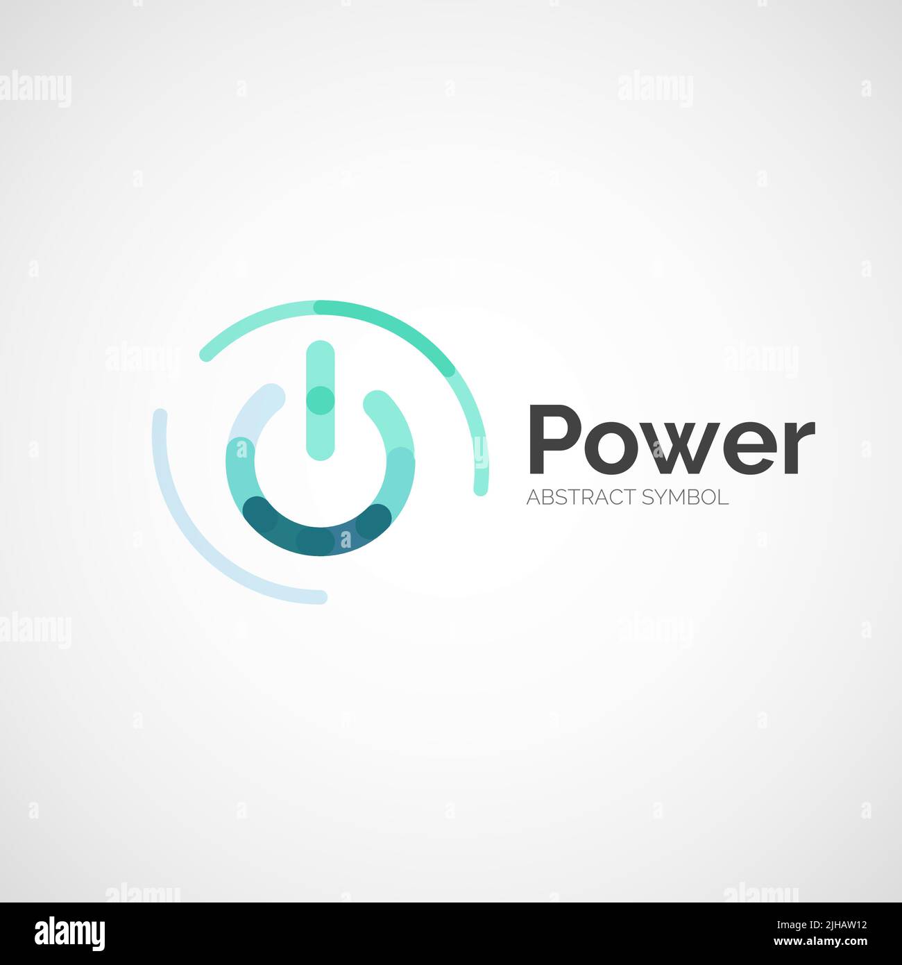Power button logo design, minimalistic line art Stock Vector Image ...