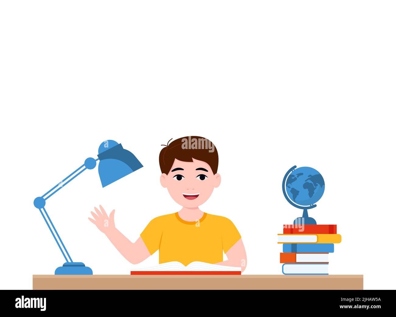 Boy Doing Homework Clipart