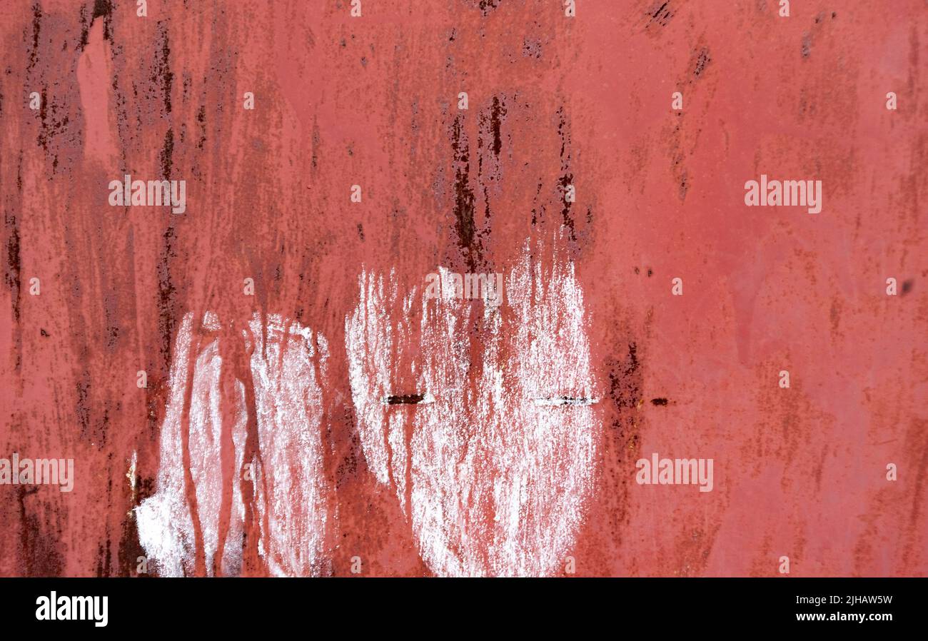 Rusty metal sheet with scratches. Industrial background, painted metal ...