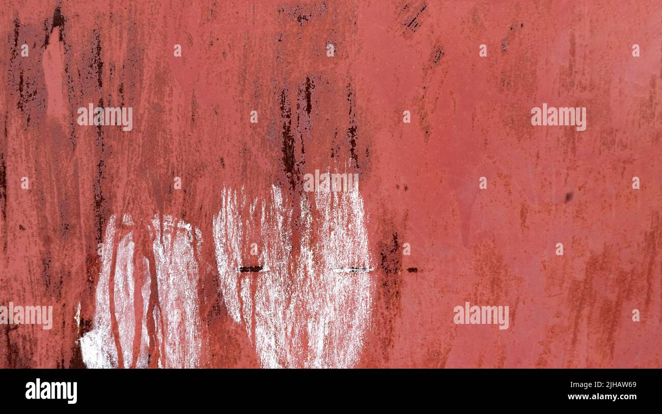 Rusty metal sheet with scratches. Industrial background, painted metal ...