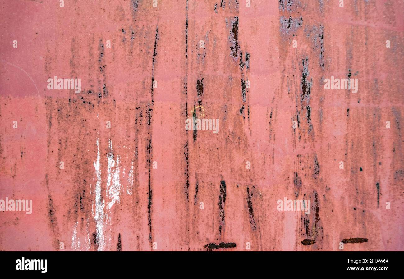 Rusty metal sheet with scratches. Industrial background, painted metal ...