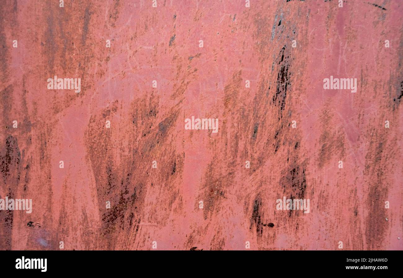 Rusty metal sheet with scratches. Industrial background, painted metal ...