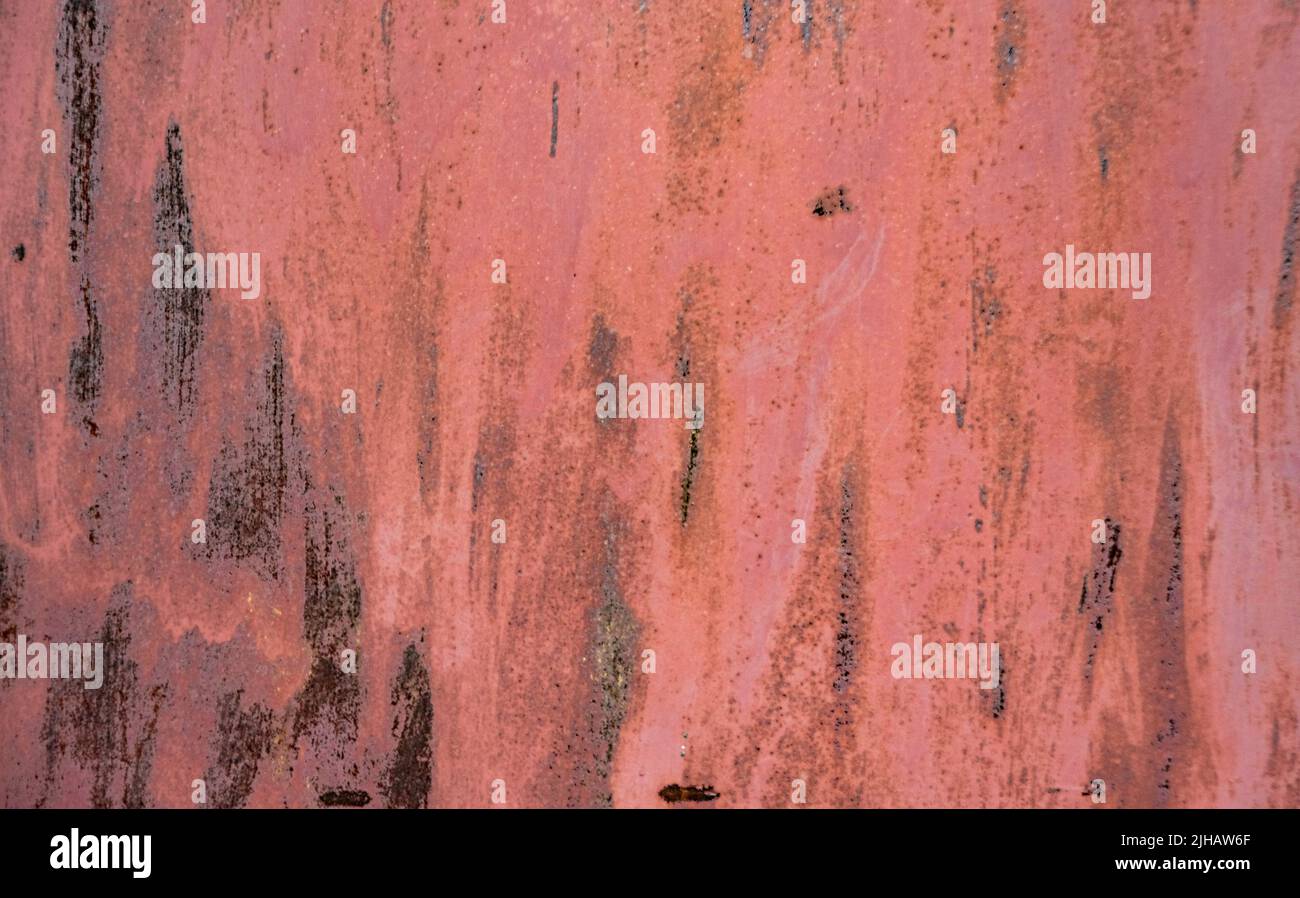 Rusty metal sheet with scratches. Industrial background, painted metal ...