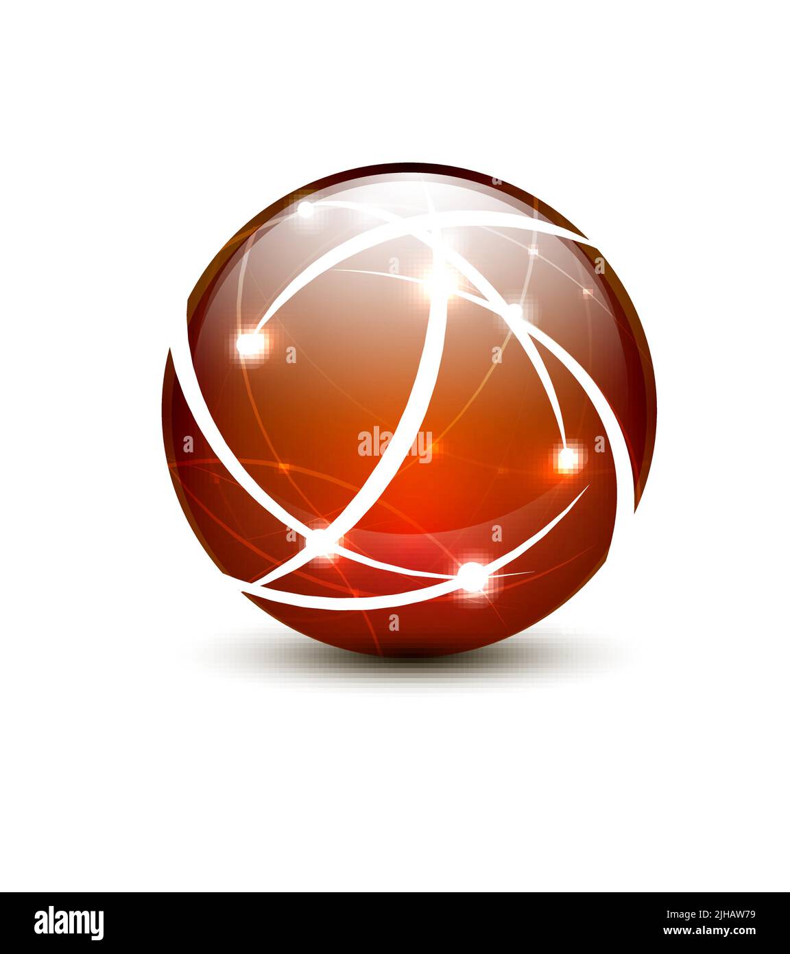 Orange vector communication globe icon concept design Stock Vector ...