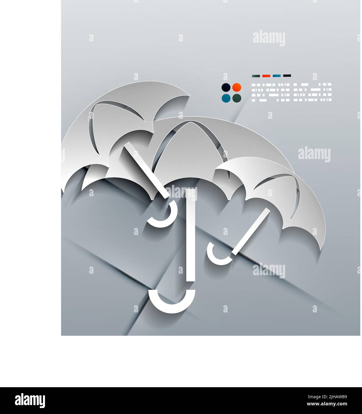 Vector 3d paper umbrella Stock Vector Images - Alamy