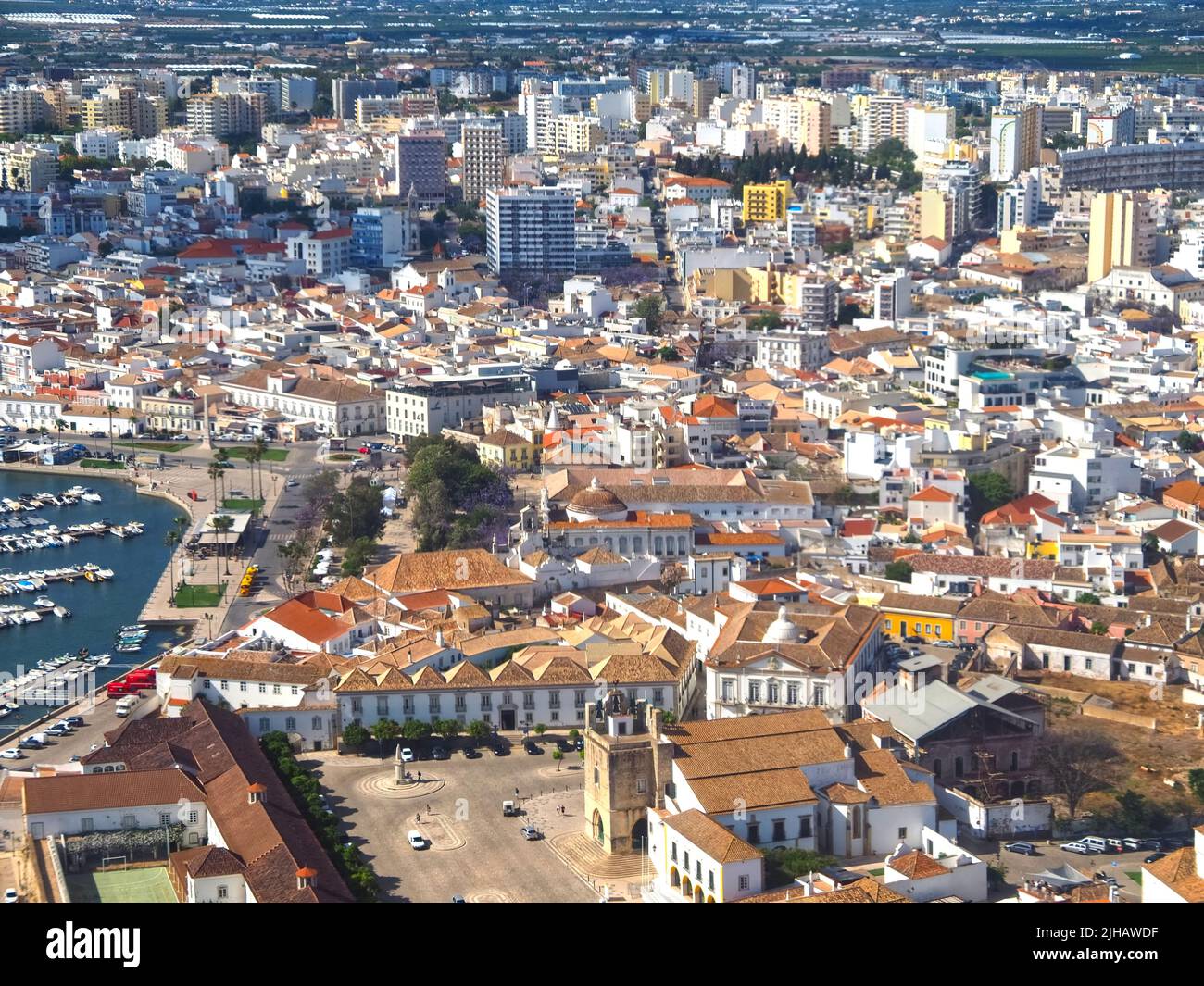 Aerial view of the city of Faro in Portugal Stock Photo - Alamy