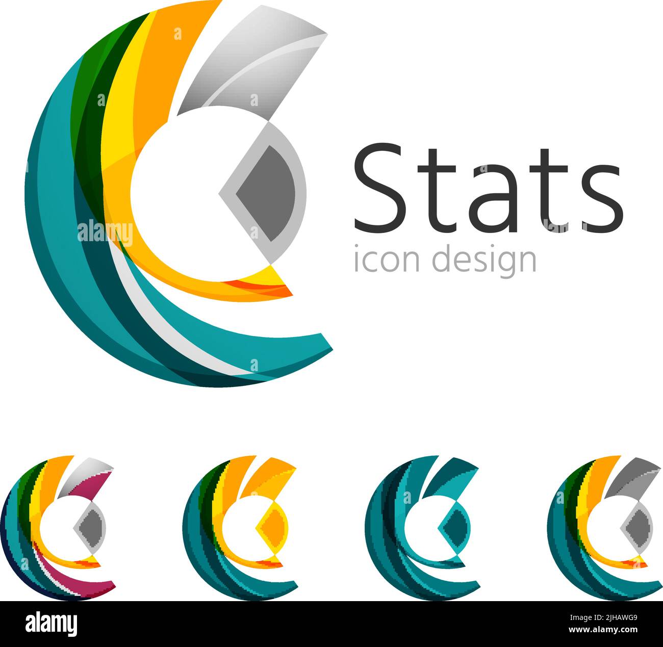 Statistics company logos et. Vector illustration. Economy business icon ...