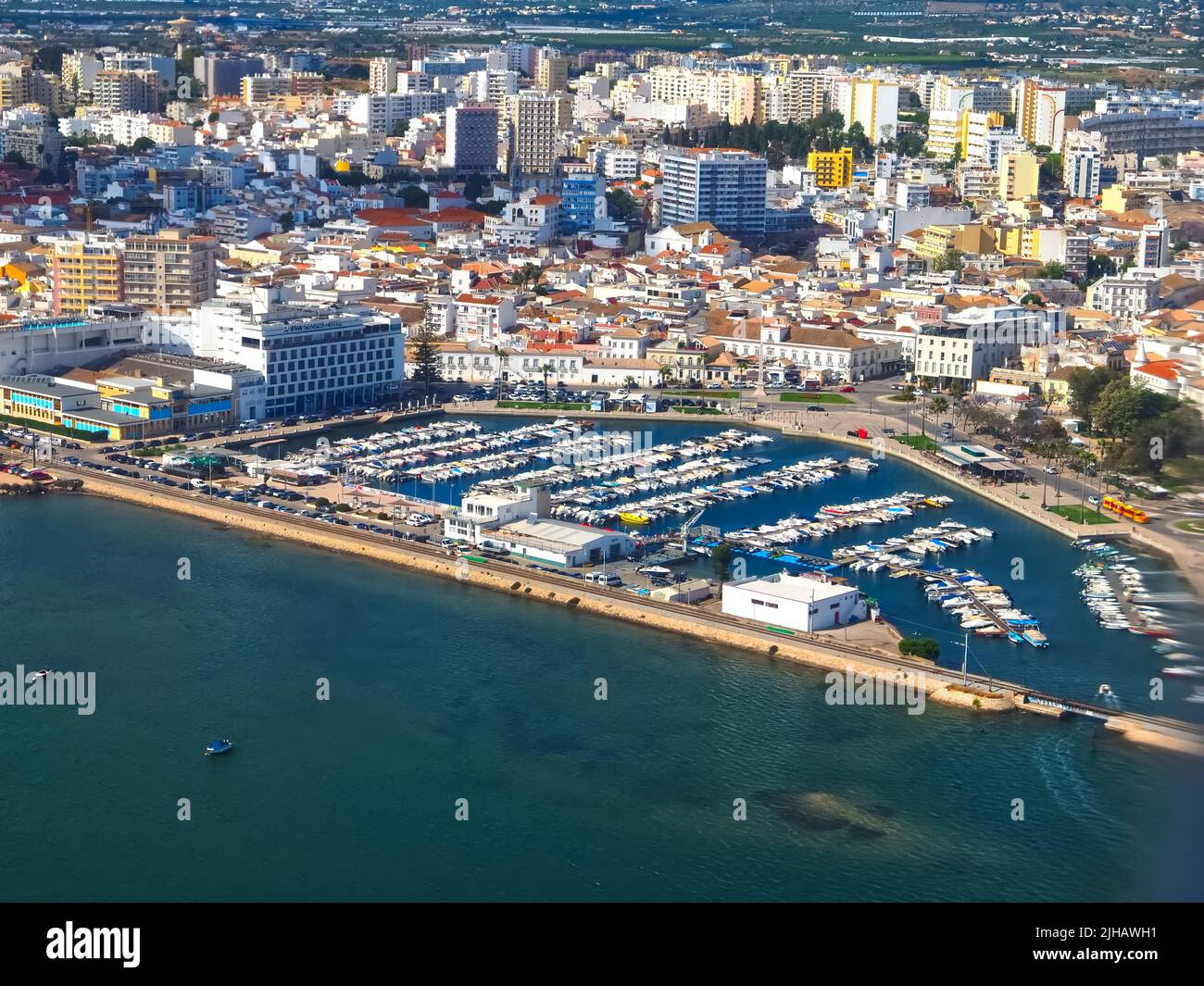 Aerial view of the city of Faro in Portugal Stock Photo - Alamy