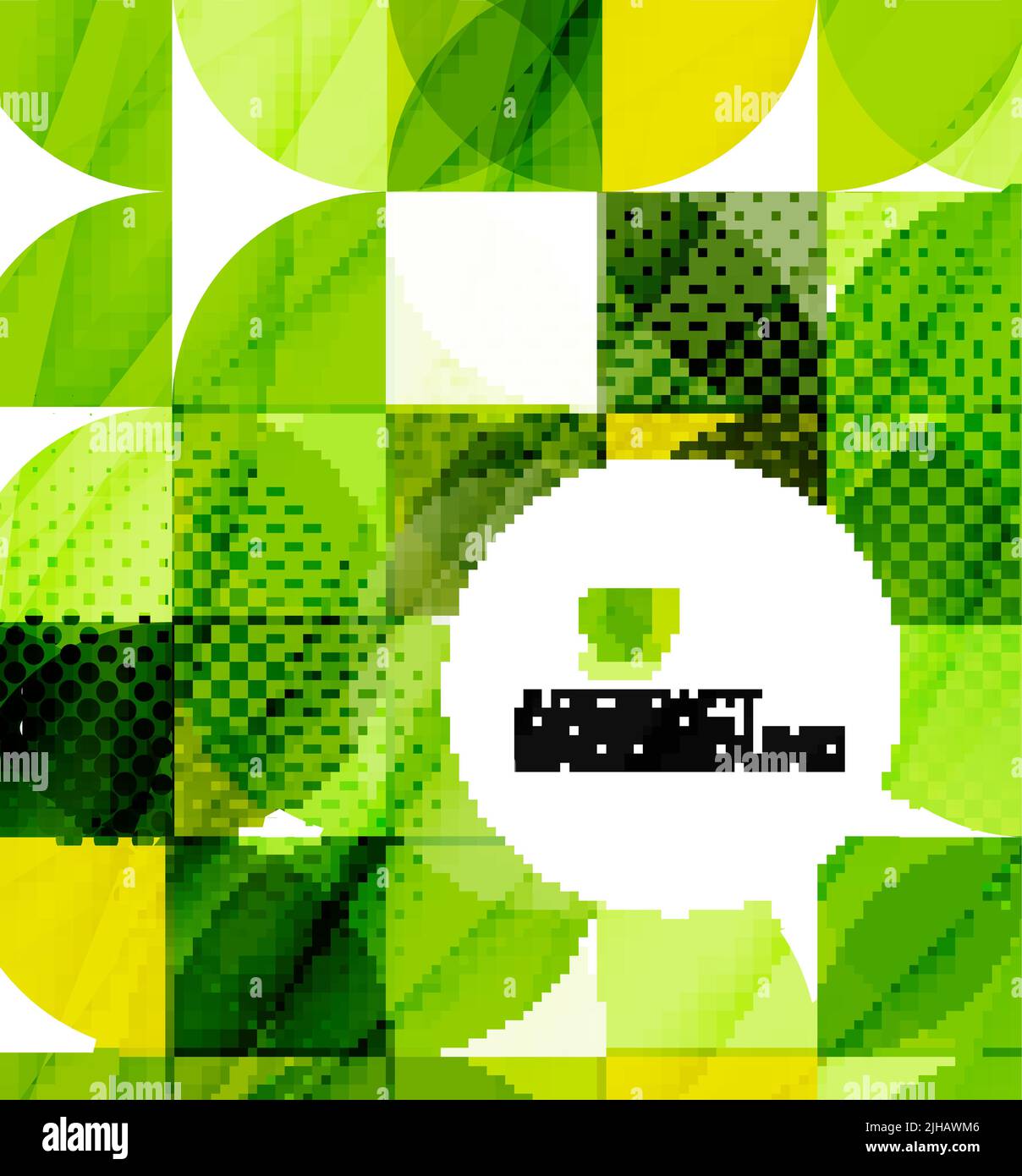 Circle geometric abstract background, colorful business or technology ...