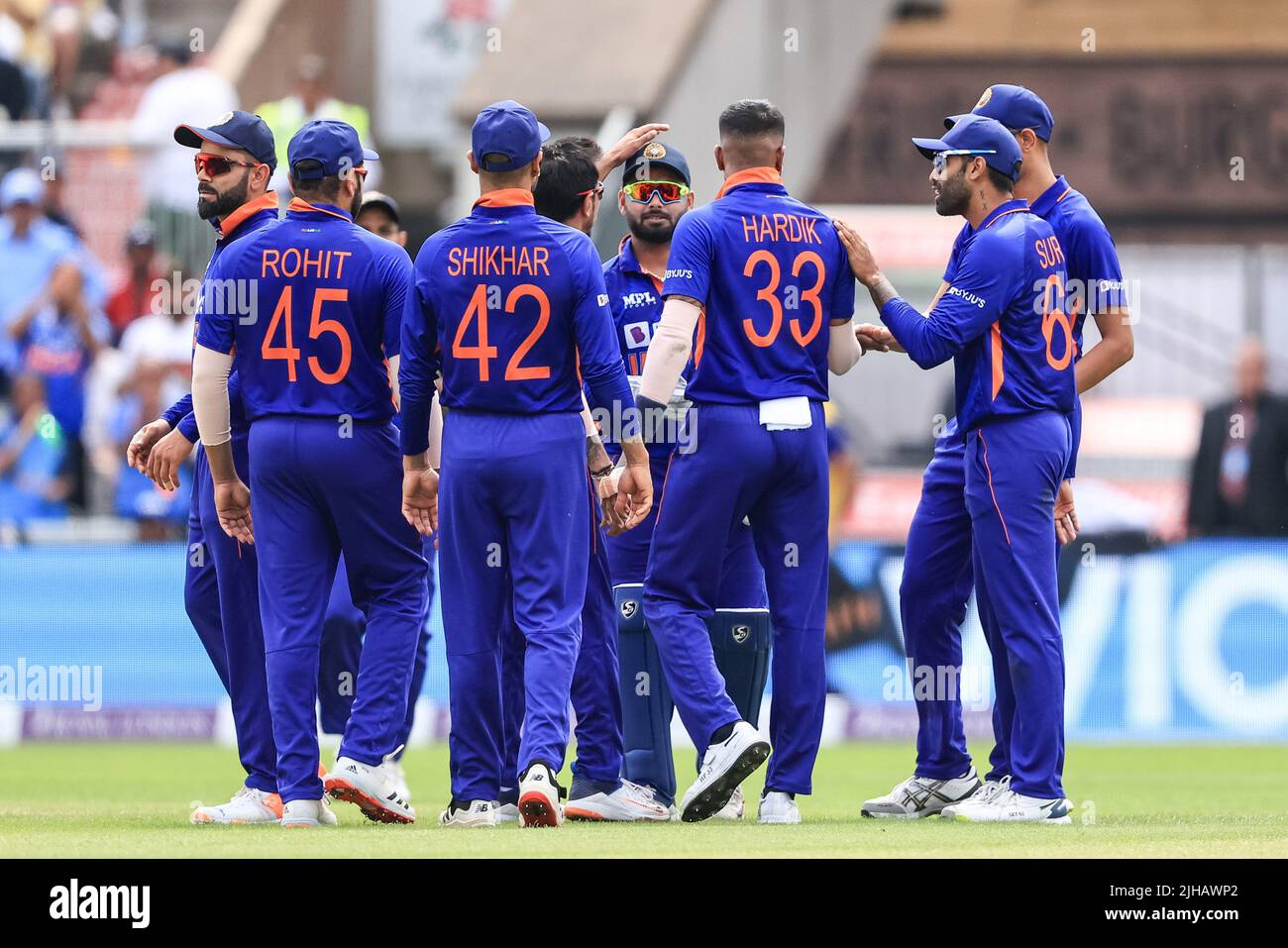Rishabh Pant of India celebrates catching Jason Roy of England with ...