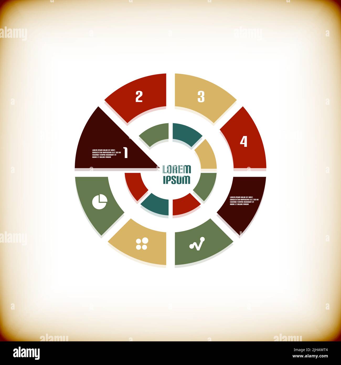 Modern business circle infographics template for infographic / loop ...