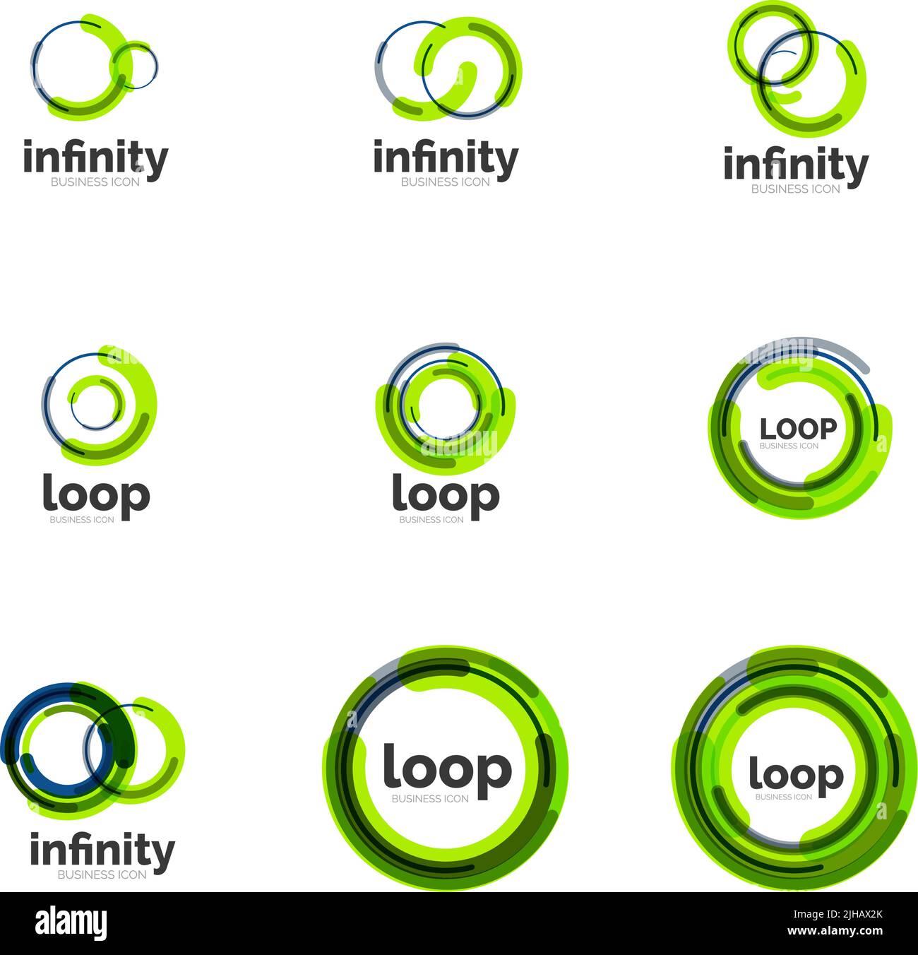 Set of infinity and loop business logos, large collection Stock Vector ...
