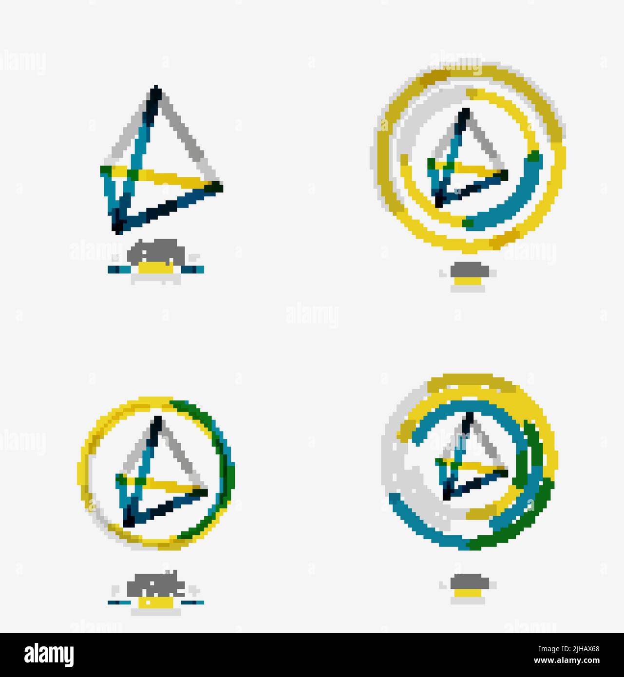 Pyramid shape line design, logo concept Stock Vector Image & Art - Alamy