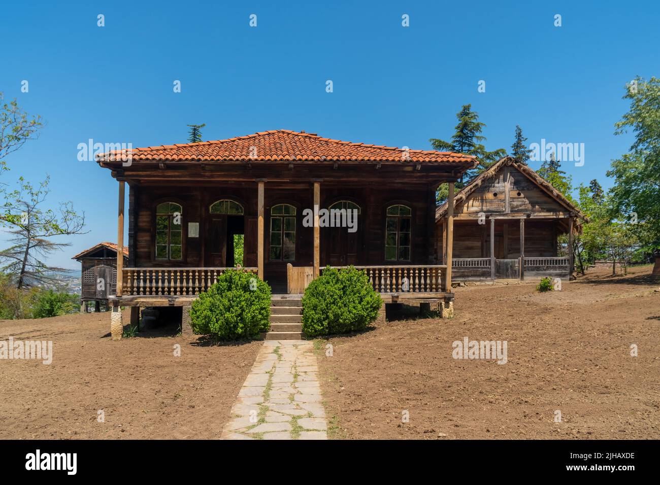 One of the traditional houses in the Ethnographic Museum in Tbilisi ...