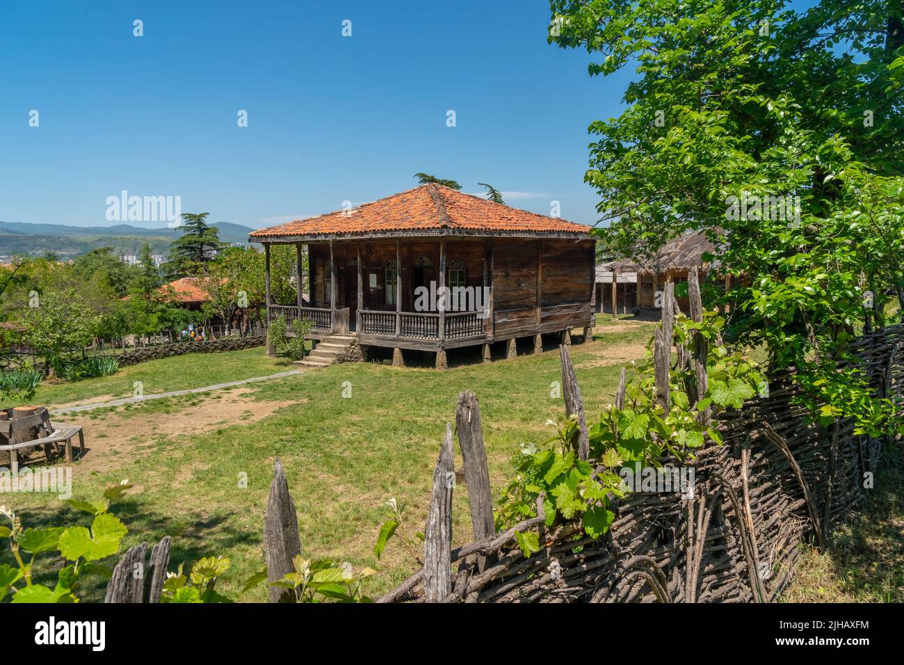 One of the traditional houses in the Ethnographic Museum in Tbilisi ...