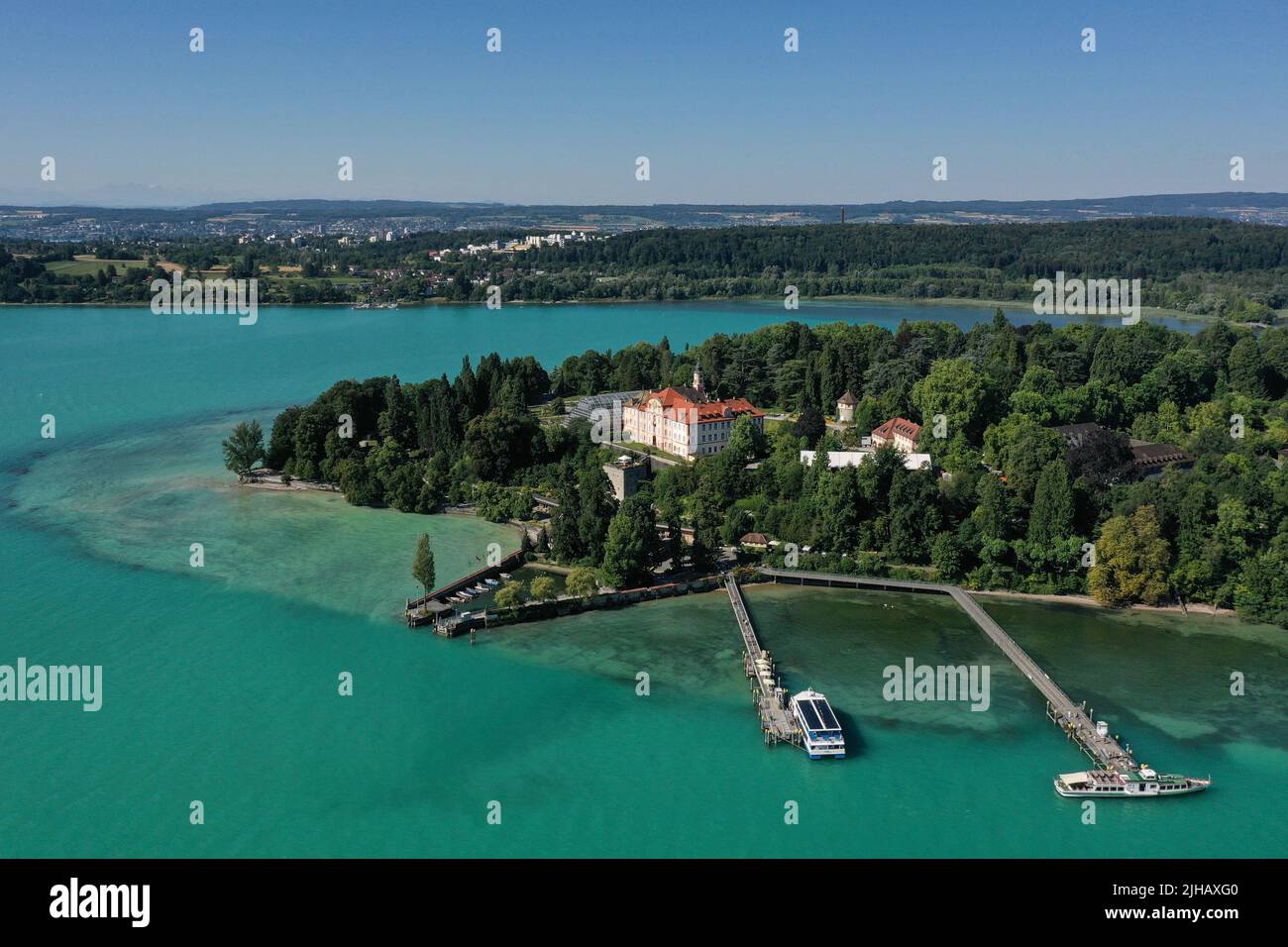 Insel Mainau Im Bodensee, Germany. 17th July, 2022. The new electric ...