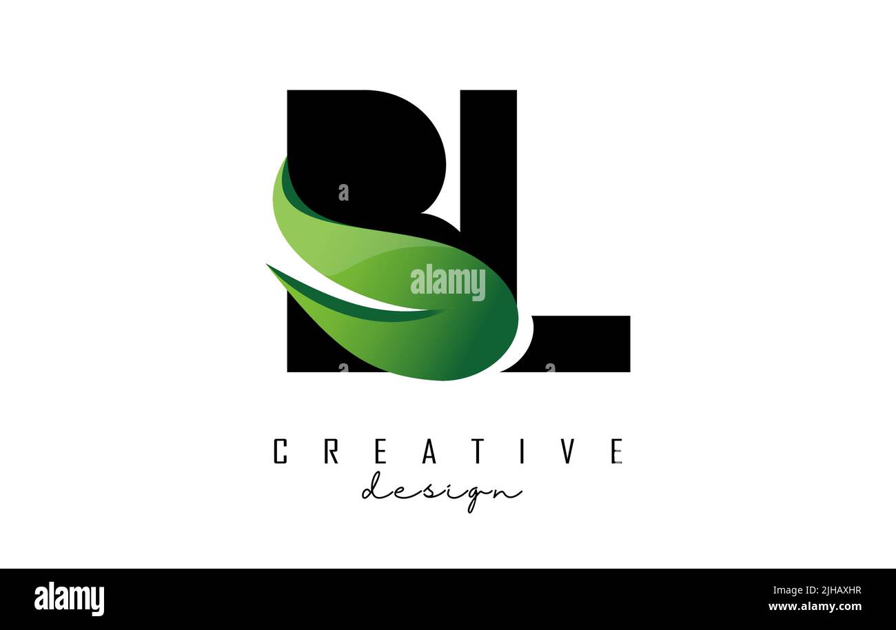 Vector illustration of abstract letters BL b L with fire flames and ...