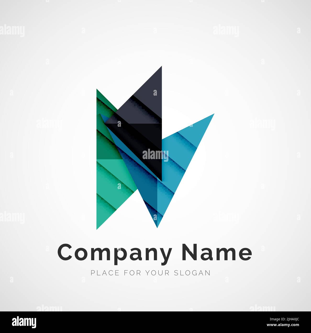 Geometric shape icon, company logo design Stock Vector Image & Art - Alamy