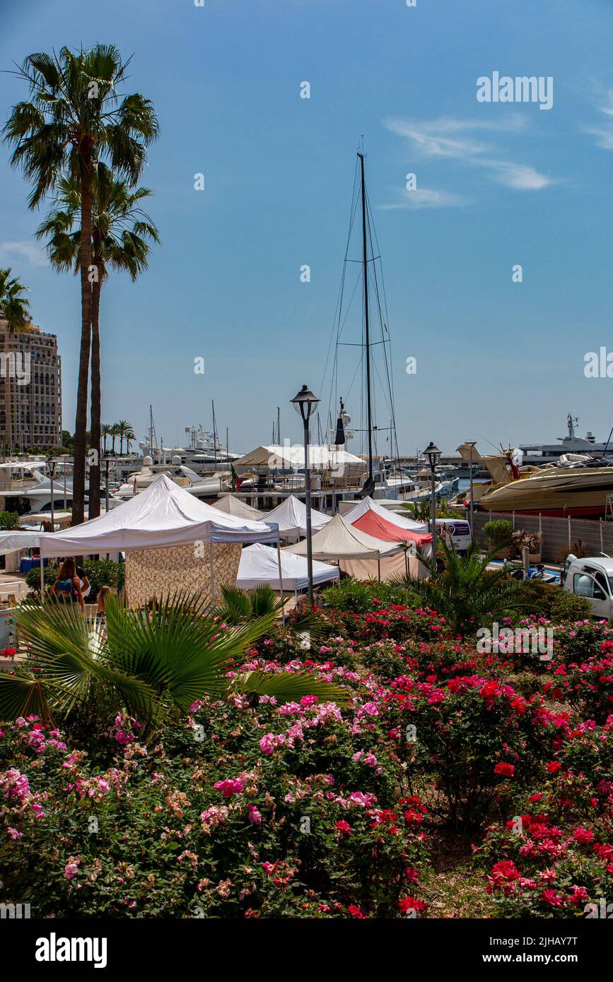 Boats in the working port of Cap d'Ail in the South of France on the ...