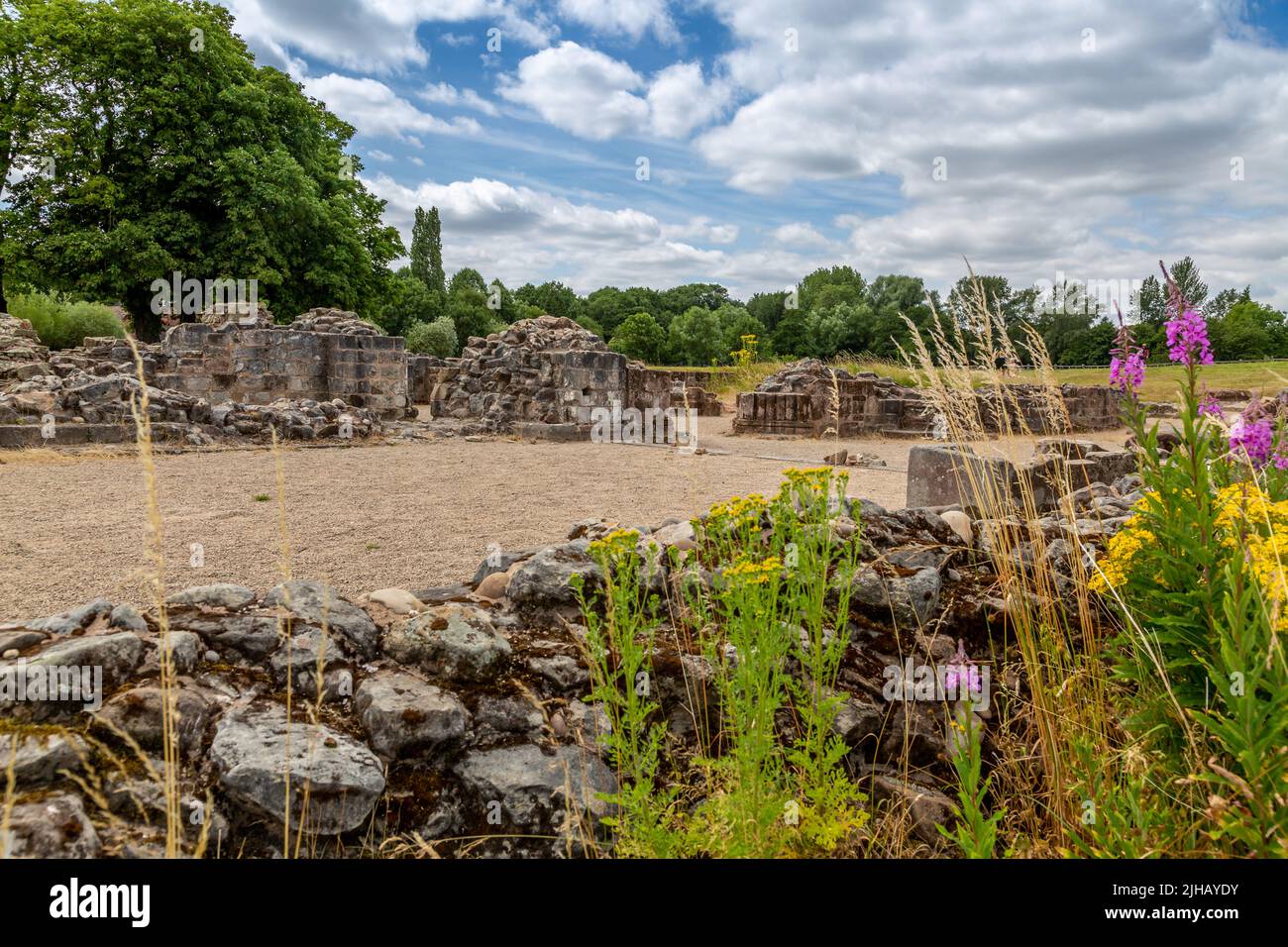 Ruins of 12 Century Bordesley Abbey in Redditch, Worcestershire ...