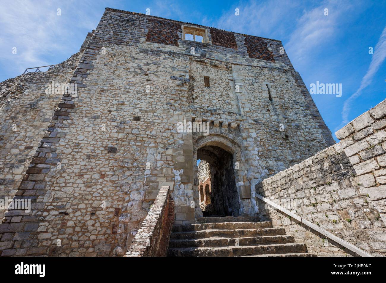 Farnham Castle Keep, Surrey founded in 1138 by Henry of Blois, Bishop ...