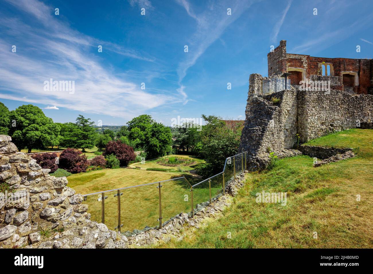 Farnham Castle Keep, Surrey founded in 1138 by Henry of Blois, Bishop ...