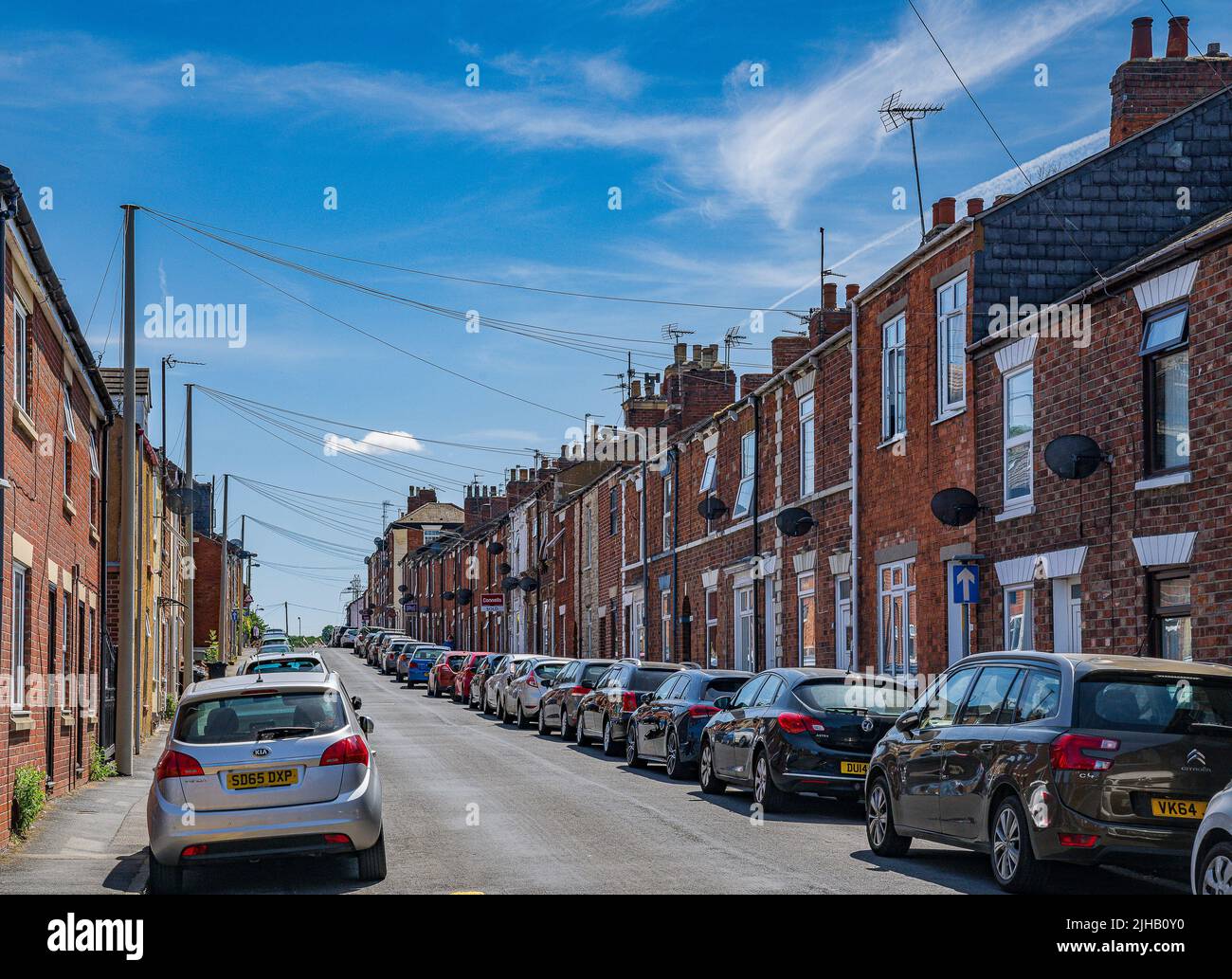 Grantham, Lincolnshire, England - Characteristic inner-city terraced ...