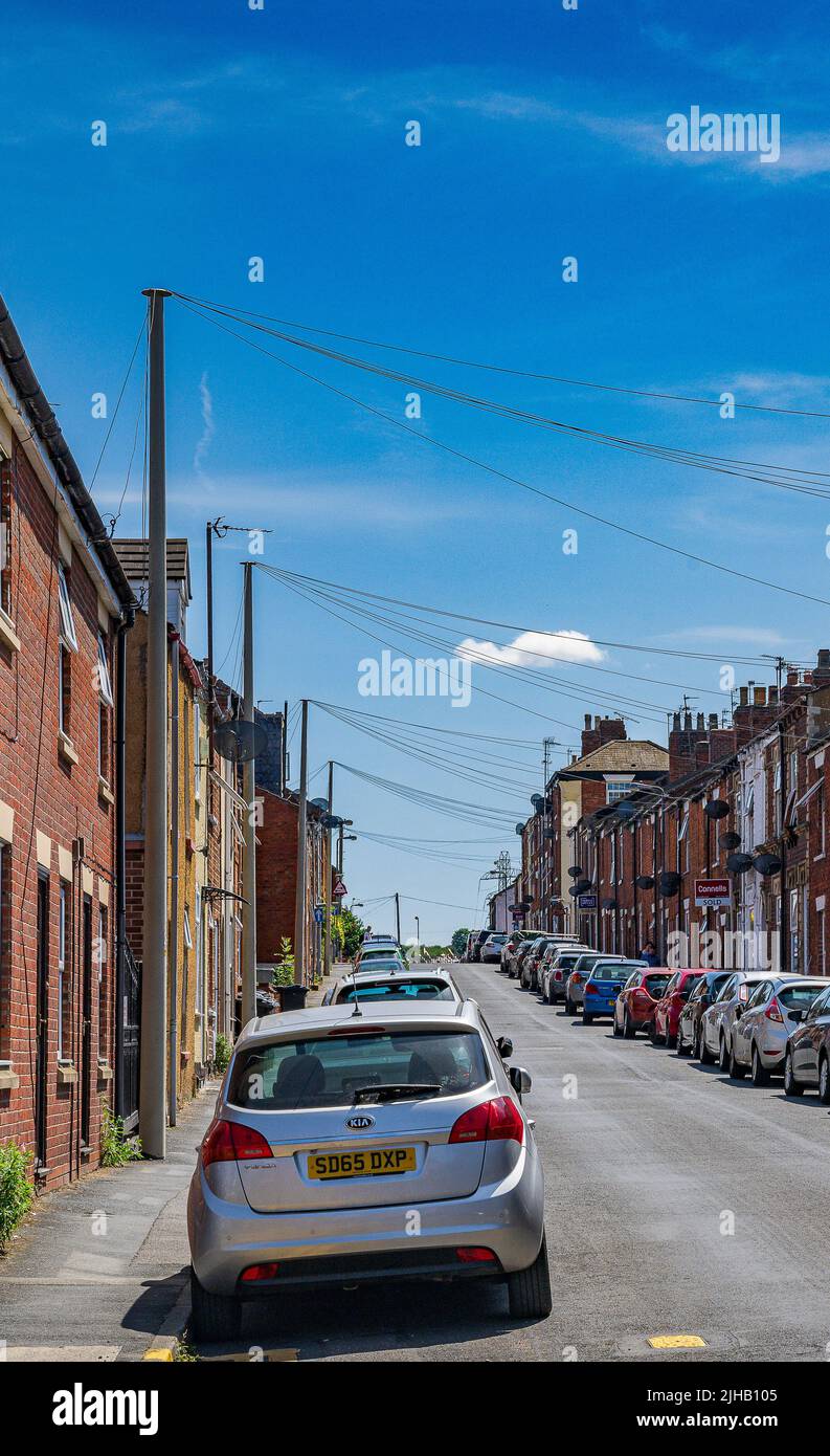 Grantham, Lincolnshire, England - Characteristic inner-city terraced ...