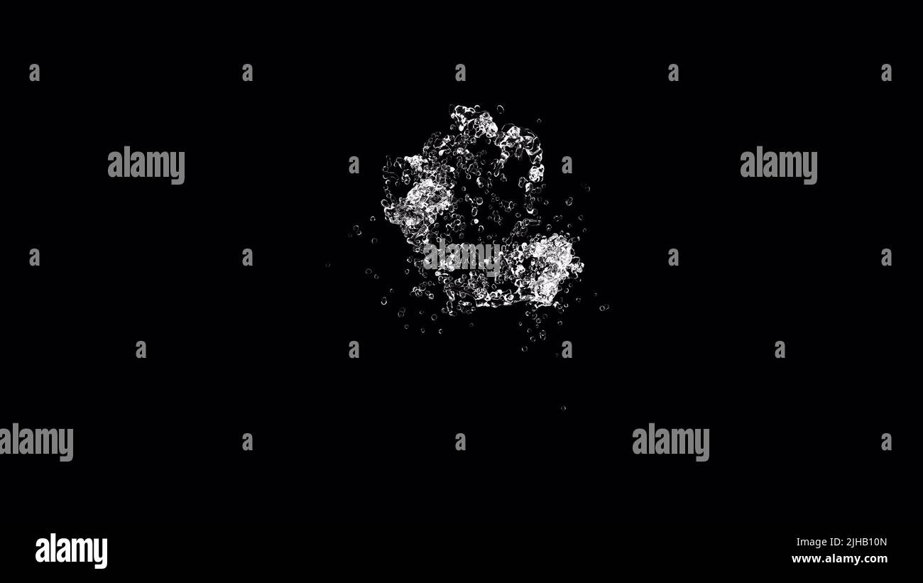 Drop water Transparent background super slow motion 1000 FPS 3d render ...